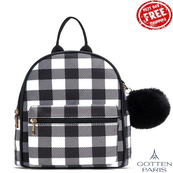 like dreams | Bags | Checker Decker Small Backpack Black Womens Bag ...